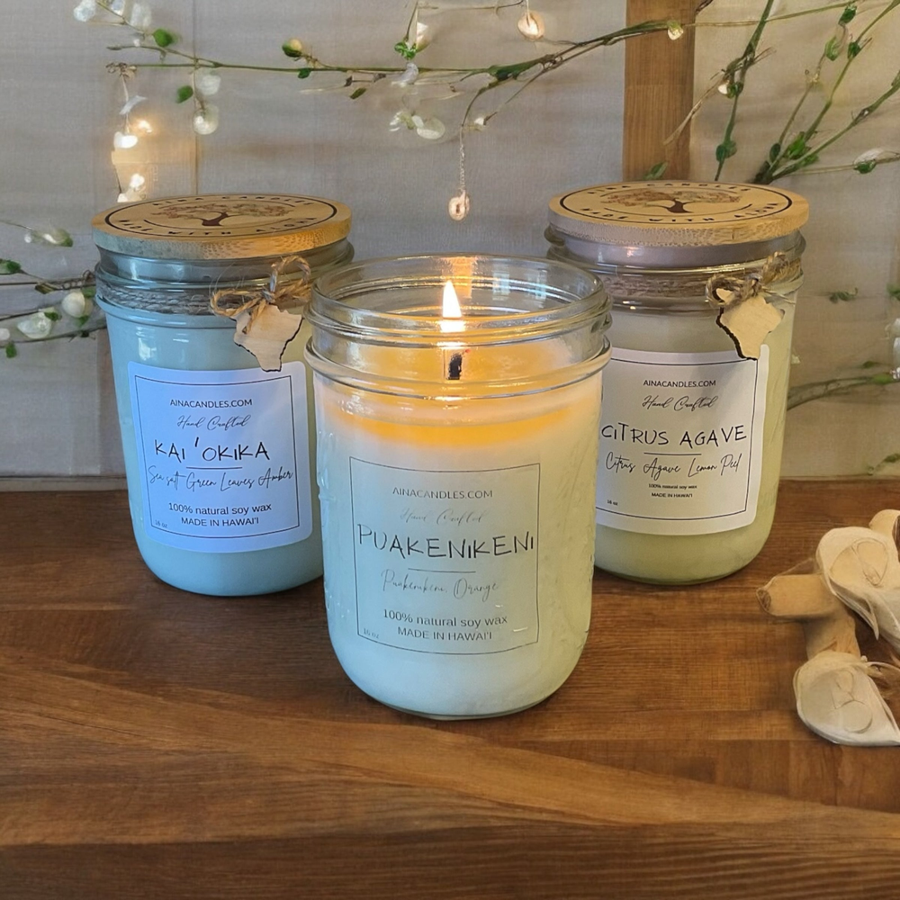 Natural Soy Wax Candles – Aina Candles LLC